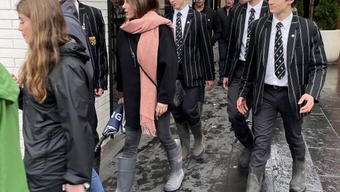 Gumboot day a hit with the boys - Christ's College